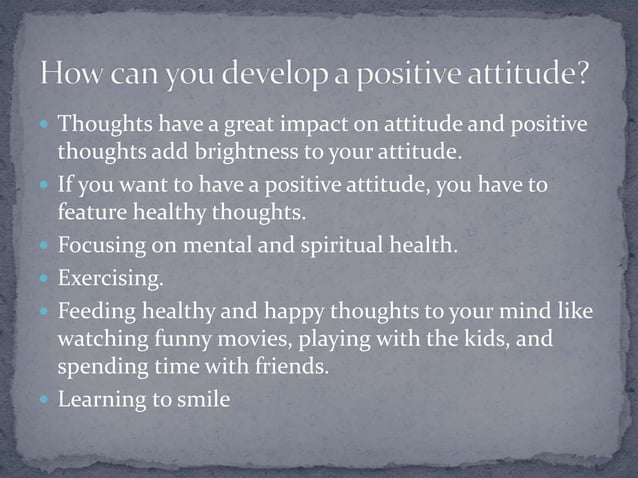The Power of positive Attitude | PPTX