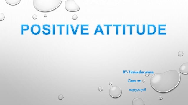 Positive attitude | PPTX