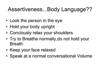 Positive Attitude Assertiveness And Influencing | PPT