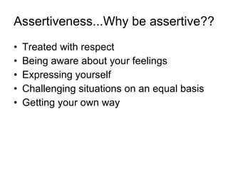 Positive Attitude Assertiveness And Influencing | PPT | Parenting ...