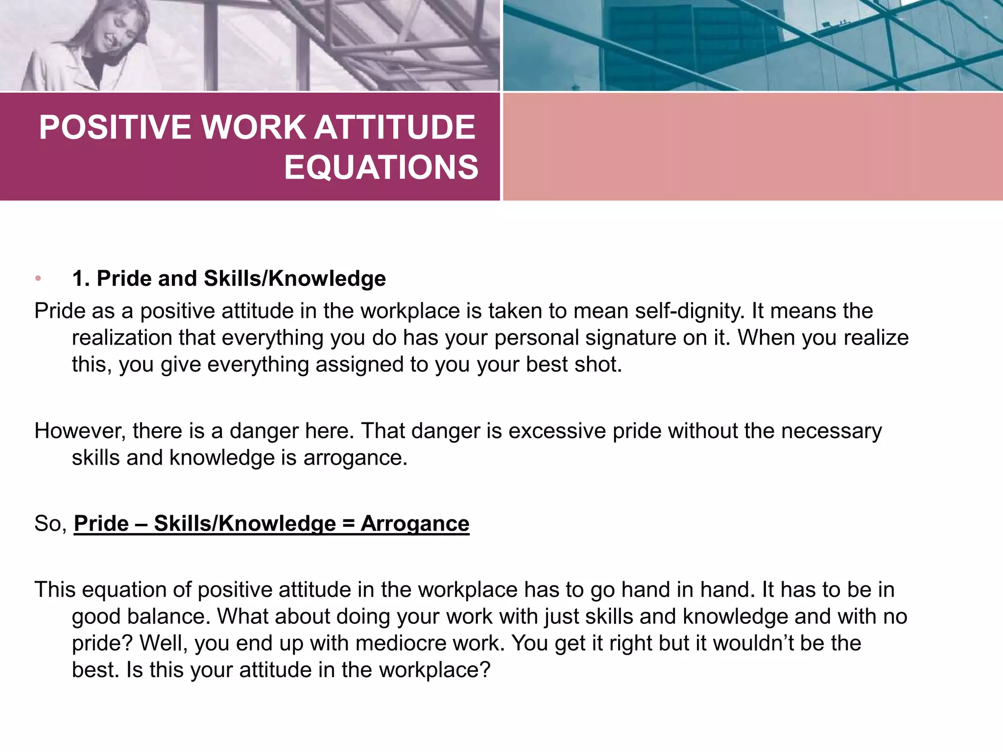 Positive Attitude in the Workplace | PPTX