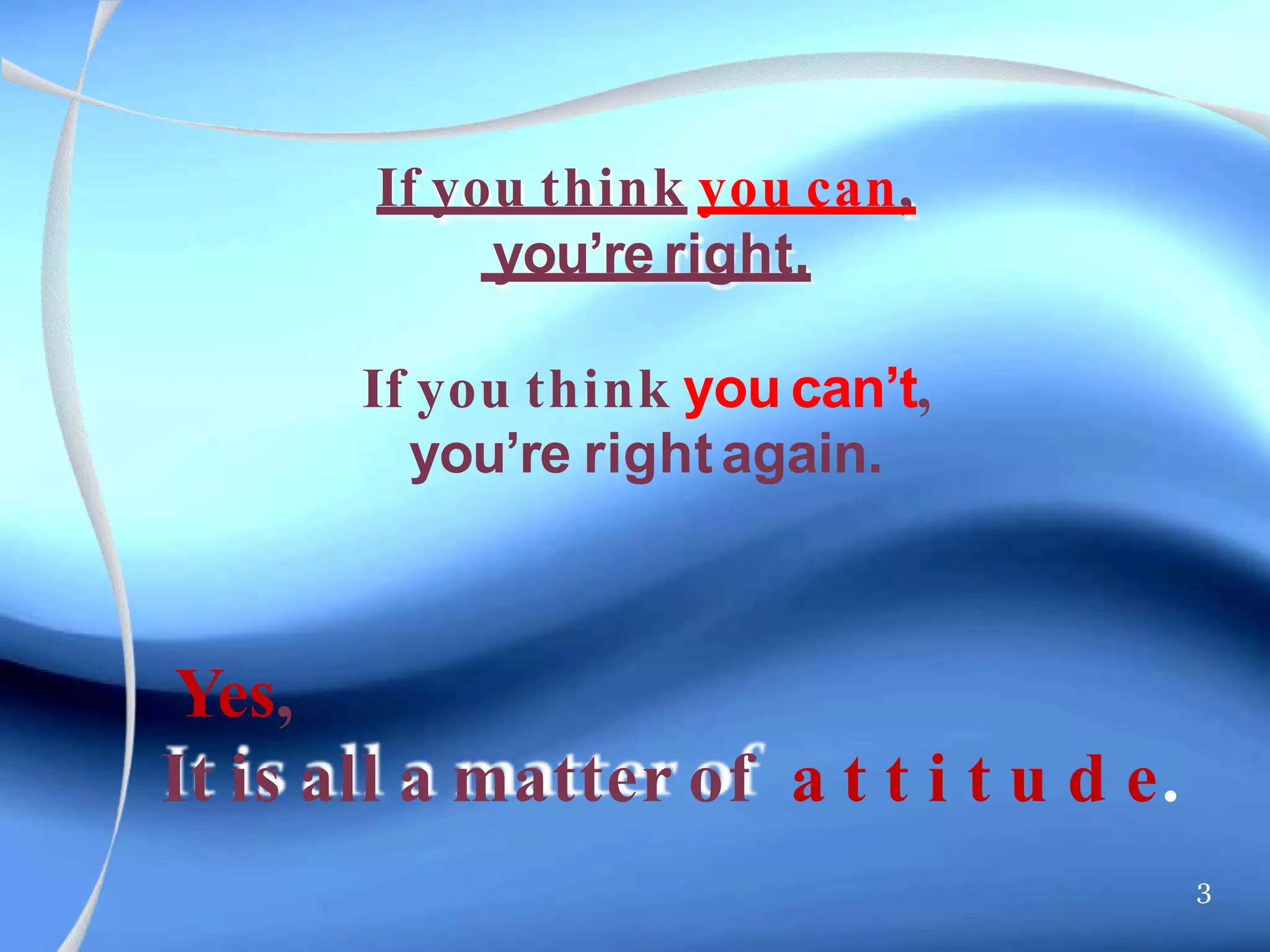Positive Attitude ppt | PPT