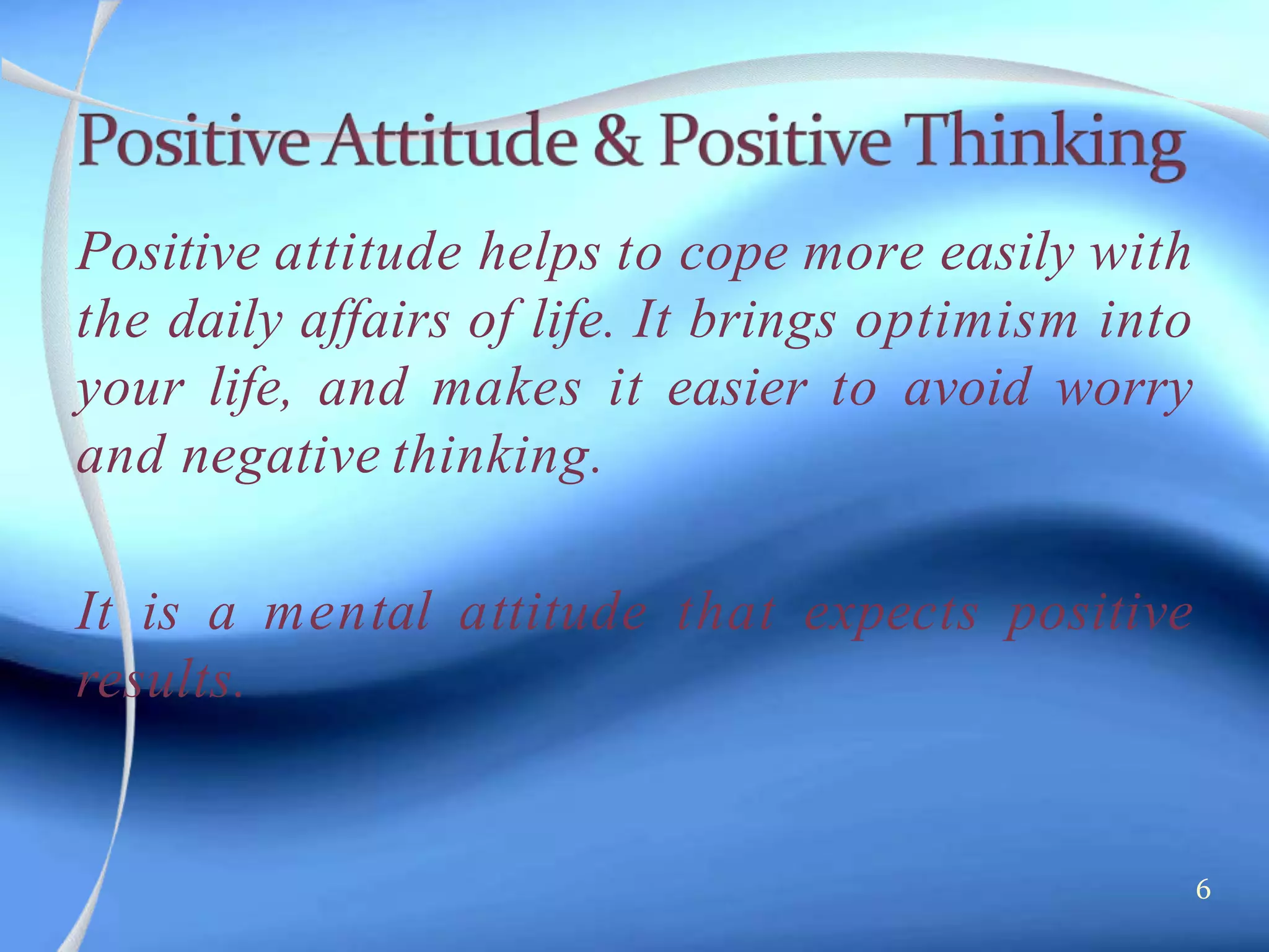 Positive Attitude ppt | PPT