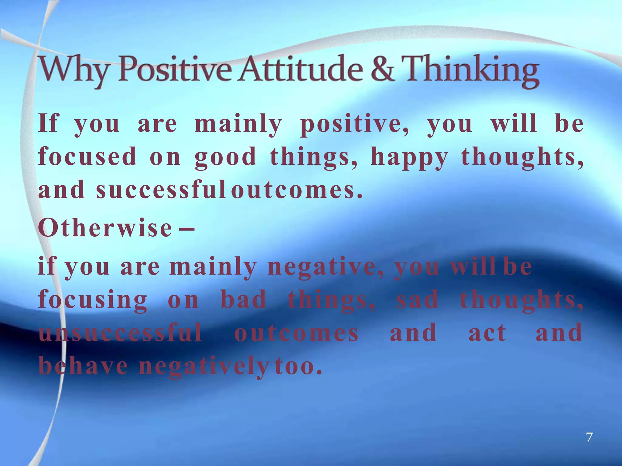 Positive Attitude ppt | PPT