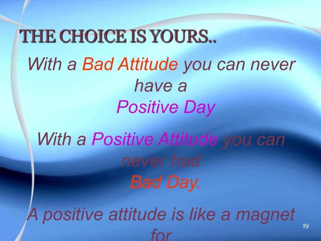 Positive Attitude ppt | PPT