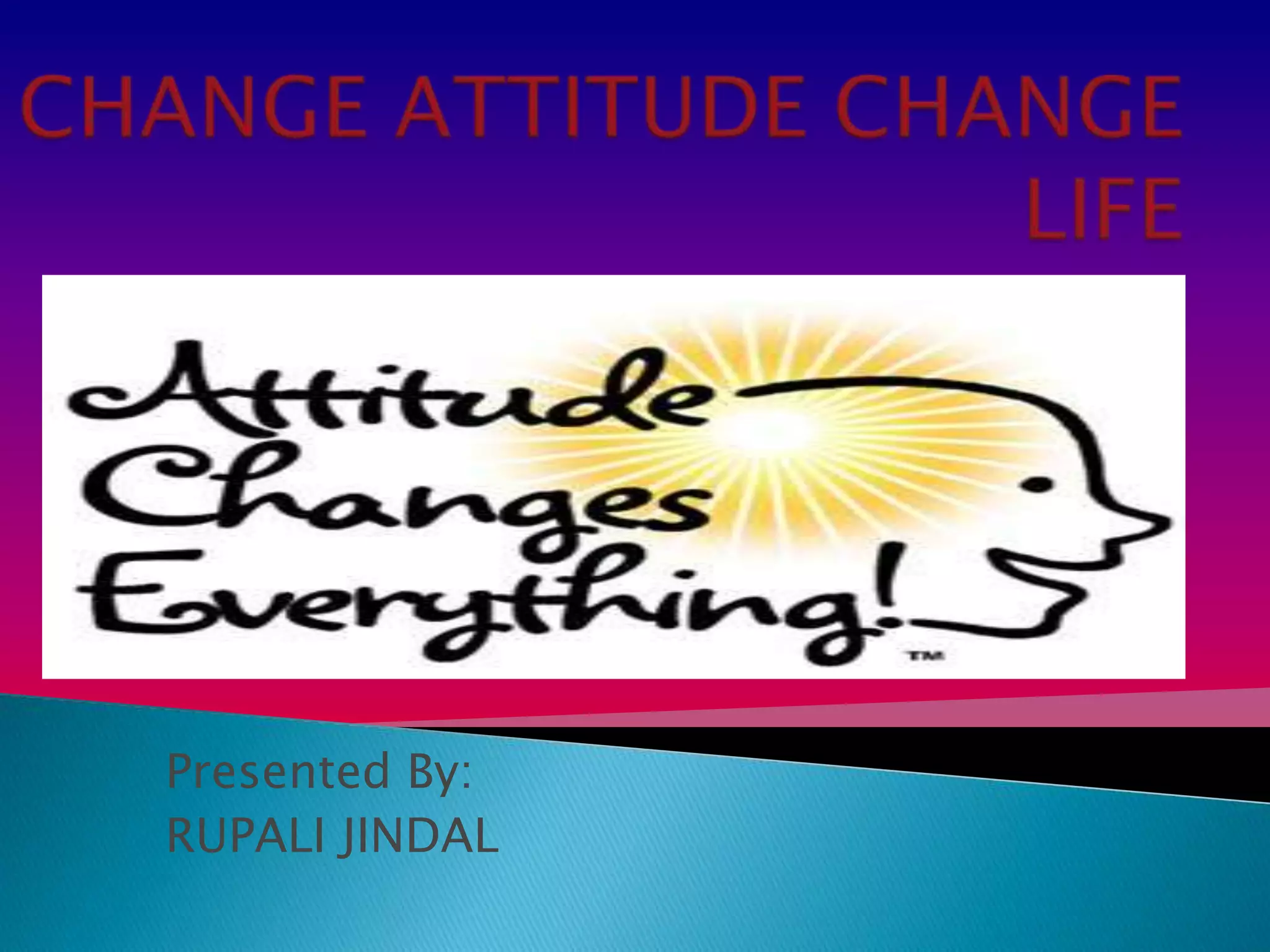 Positive attitude ppt | PPTX