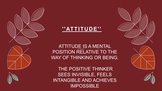 Positive attitude soft skill development | PPTX | Mental Health ...