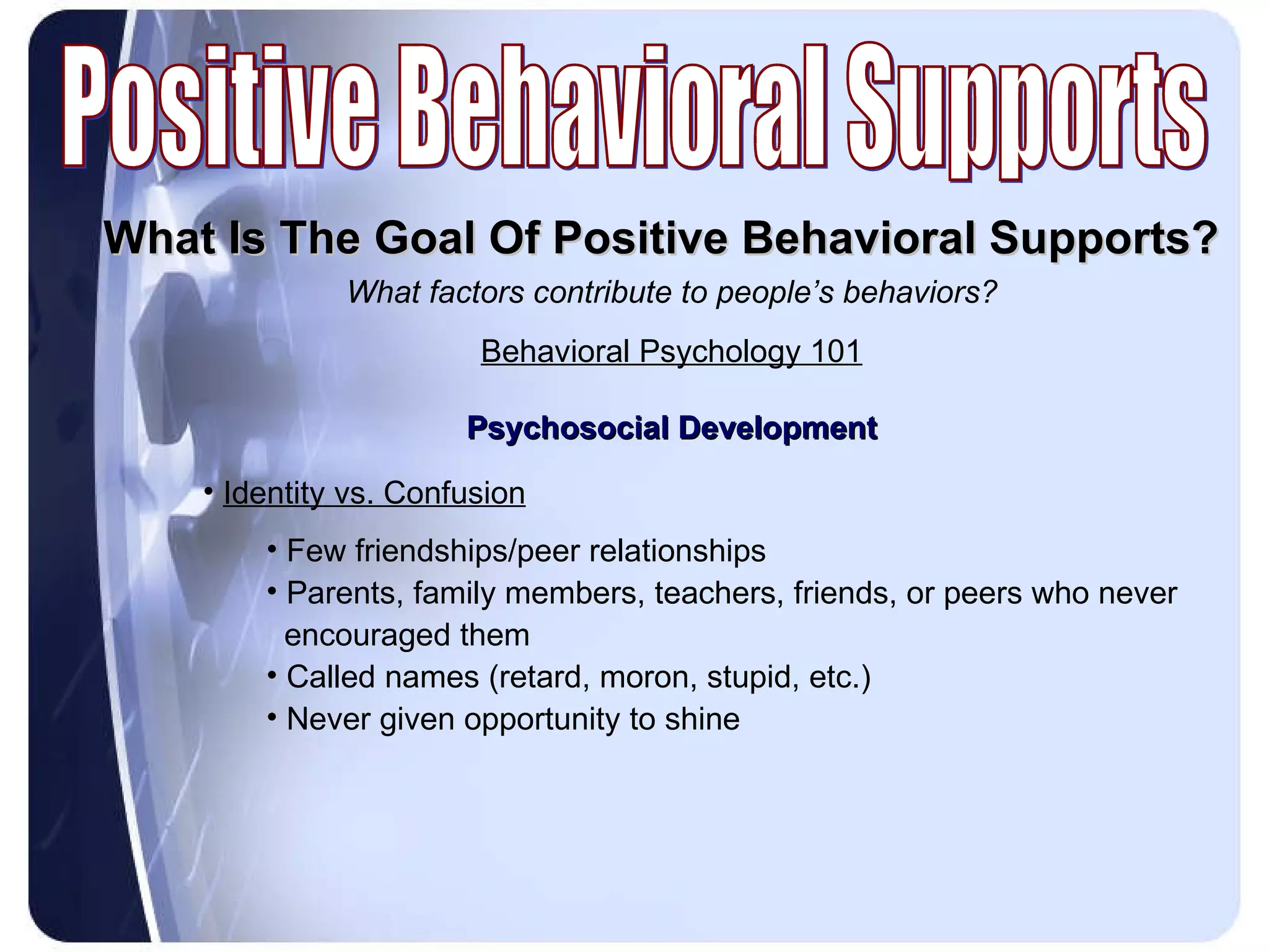 Positive Behavioral Supports | PPT