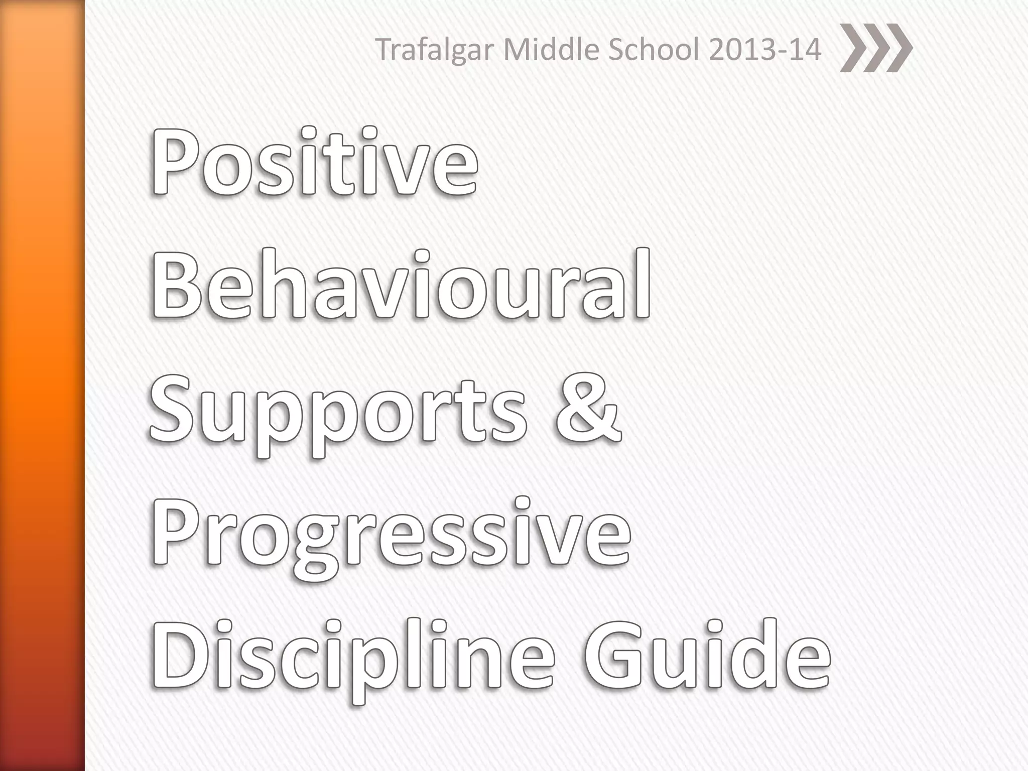 Positive behavioural supports & progressive discipline guide | PPTX