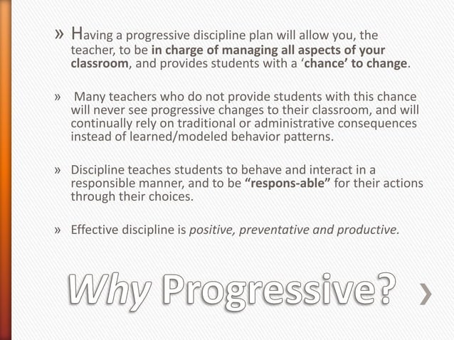 Positive behavioural supports & progressive discipline guide | PPT