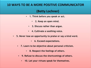 Positive Communication for Management_Principles and Techniques | PDF