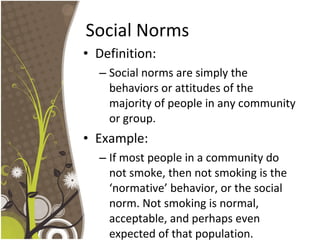 Positive Community Norms | PPT