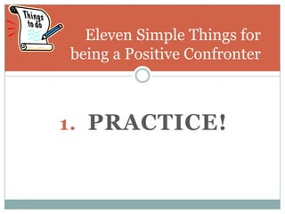 Positive confrontation | PPT