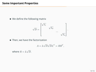 Application of Positive Definite Matrix: Linear Algebra | PDF
