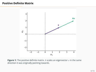 Application of Positive Definite Matrix: Linear Algebra | PDF