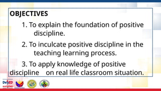POSITIVE DISCIPLINE this is about how to discipline learners inside tha ...