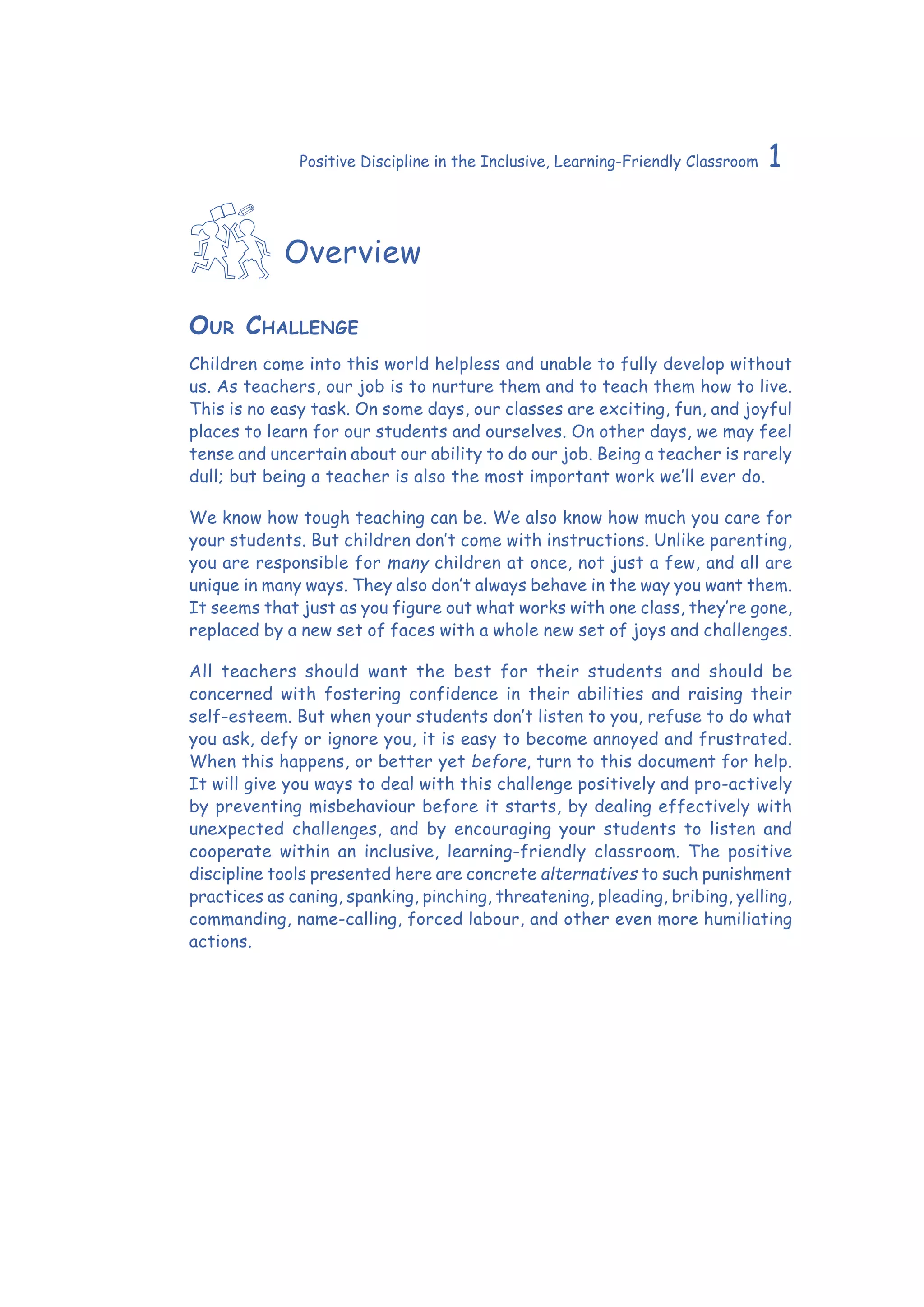 Positive discipline guide for teachers | PDF