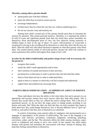 Positive discipline and positive parenting | PDF