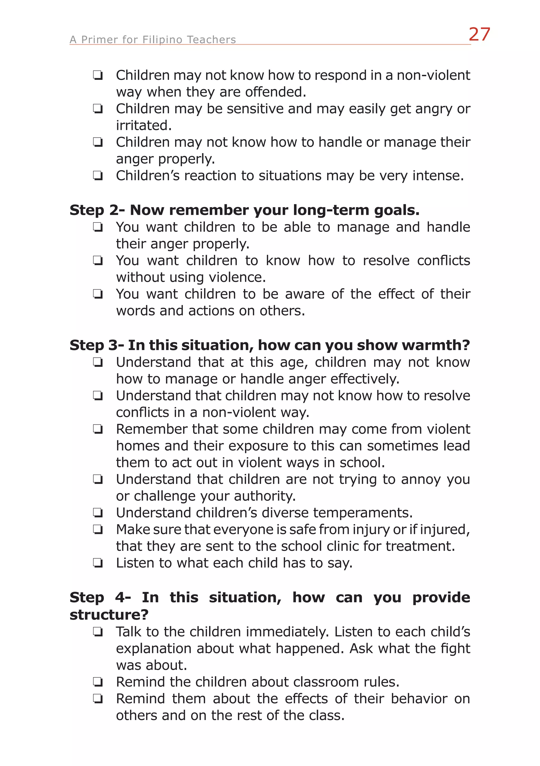 Positive discipline in everyday teaching a primer for filipino teachers ...