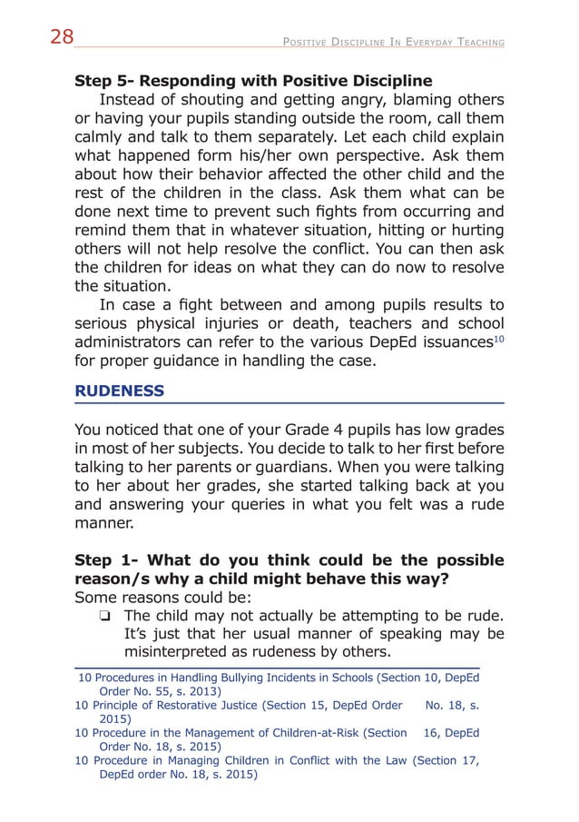 Positive discipline in everyday teaching a primer for filipino teachers ...