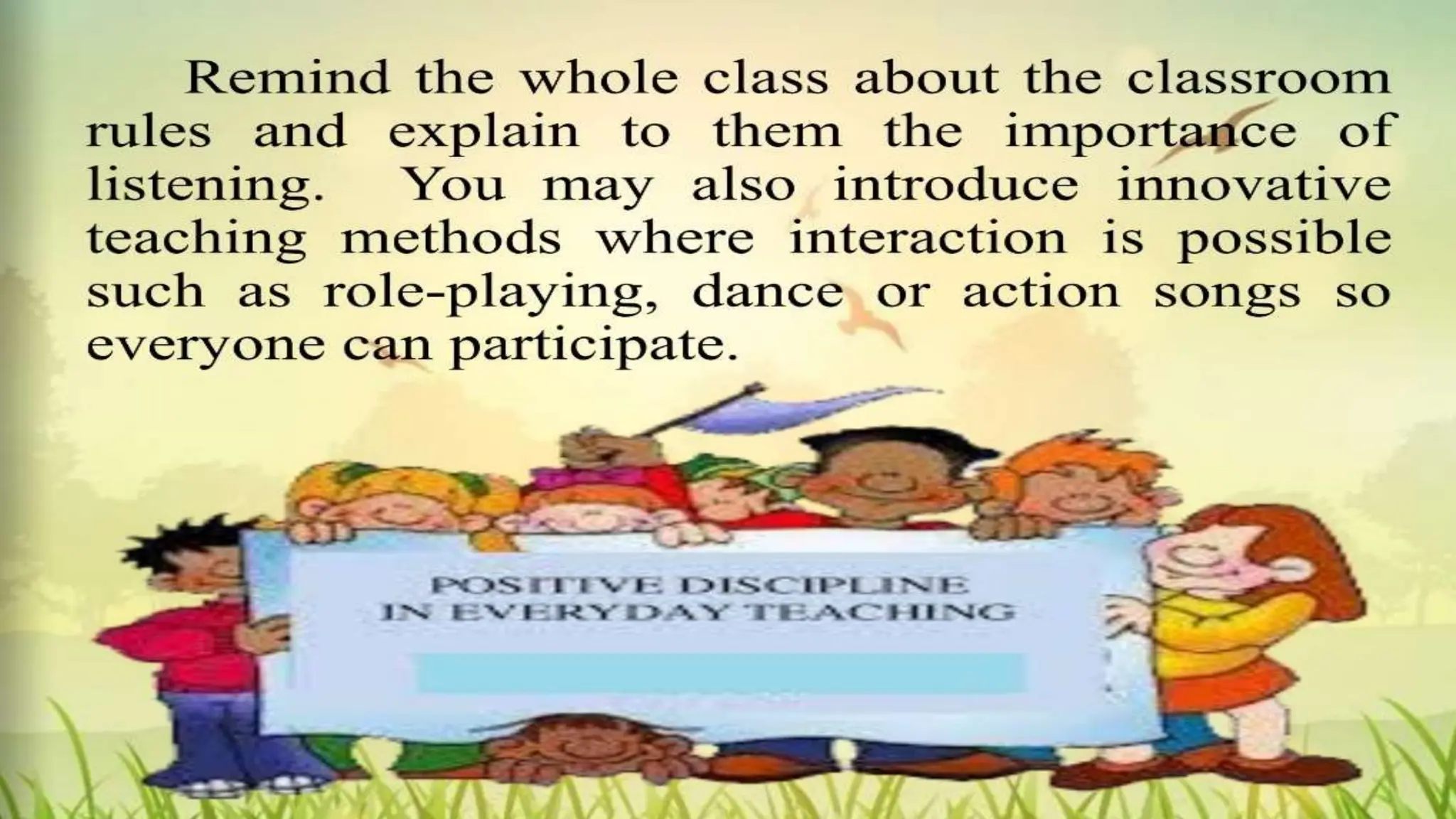 POSITIVE DISCIPLINE INSIDE THE CLASSROOM.pptx