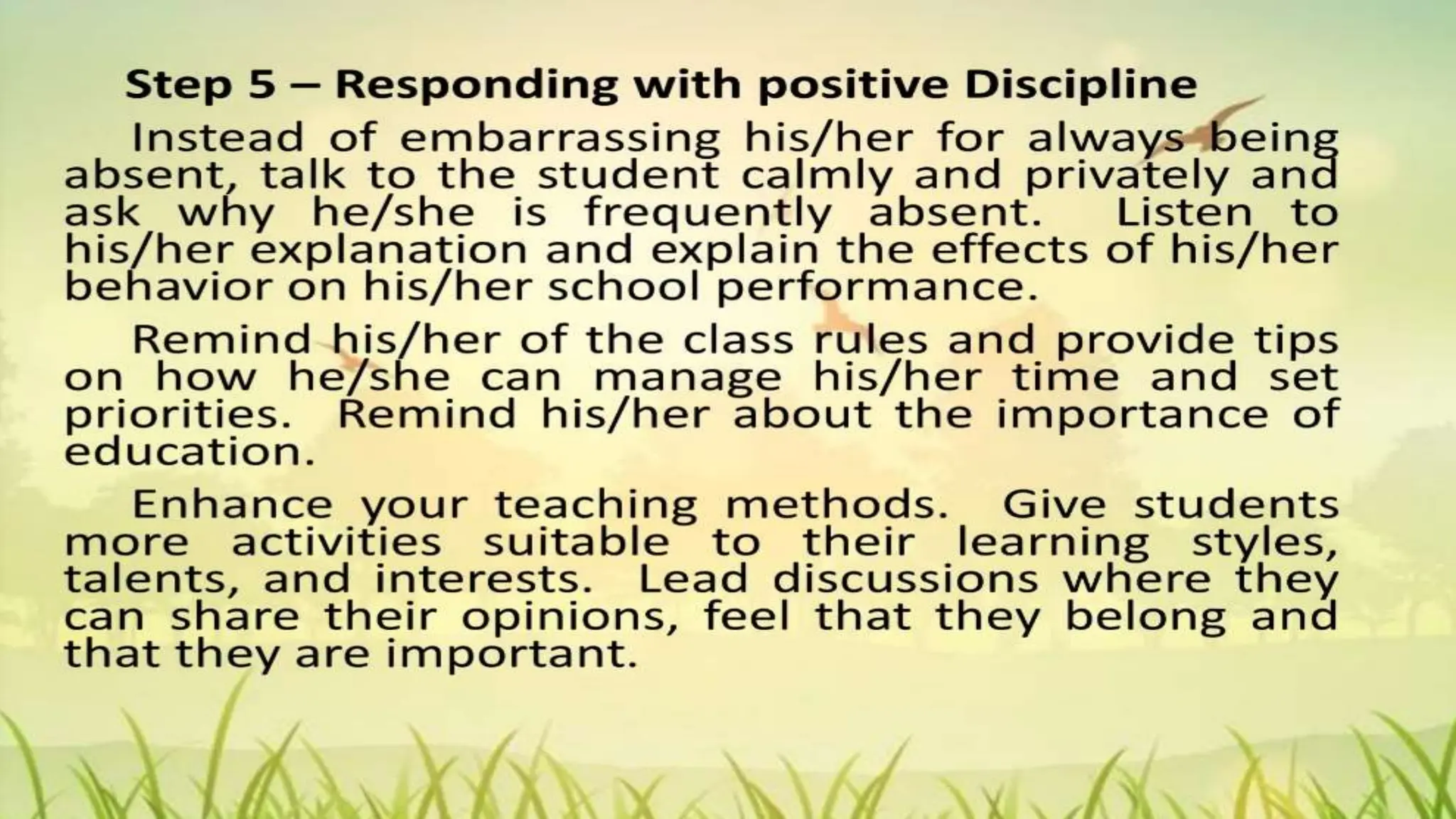 POSITIVE DISCIPLINE INSIDE THE CLASSROOM.pptx