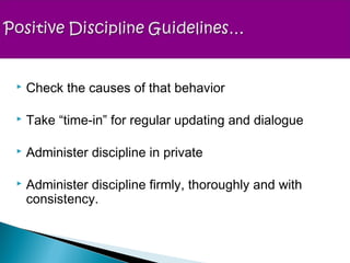 Positive Approach to Child Discipline and the School | PPT