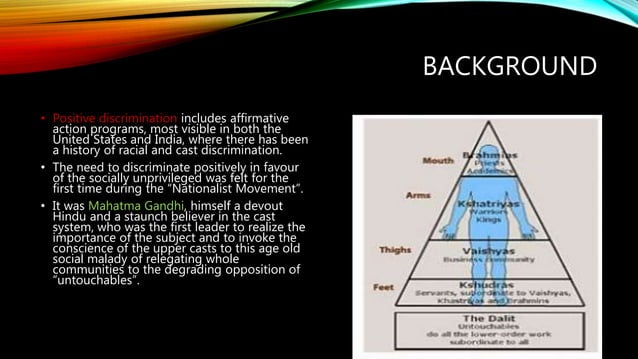 Positive discrimination ppt | PPTX