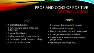 Positive discrimination ppt | PPTX
