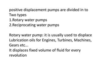 Positive displacement machines | PPT