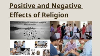 POSITIVE EFFECTS OF RELIGION power point presentation | PPTX