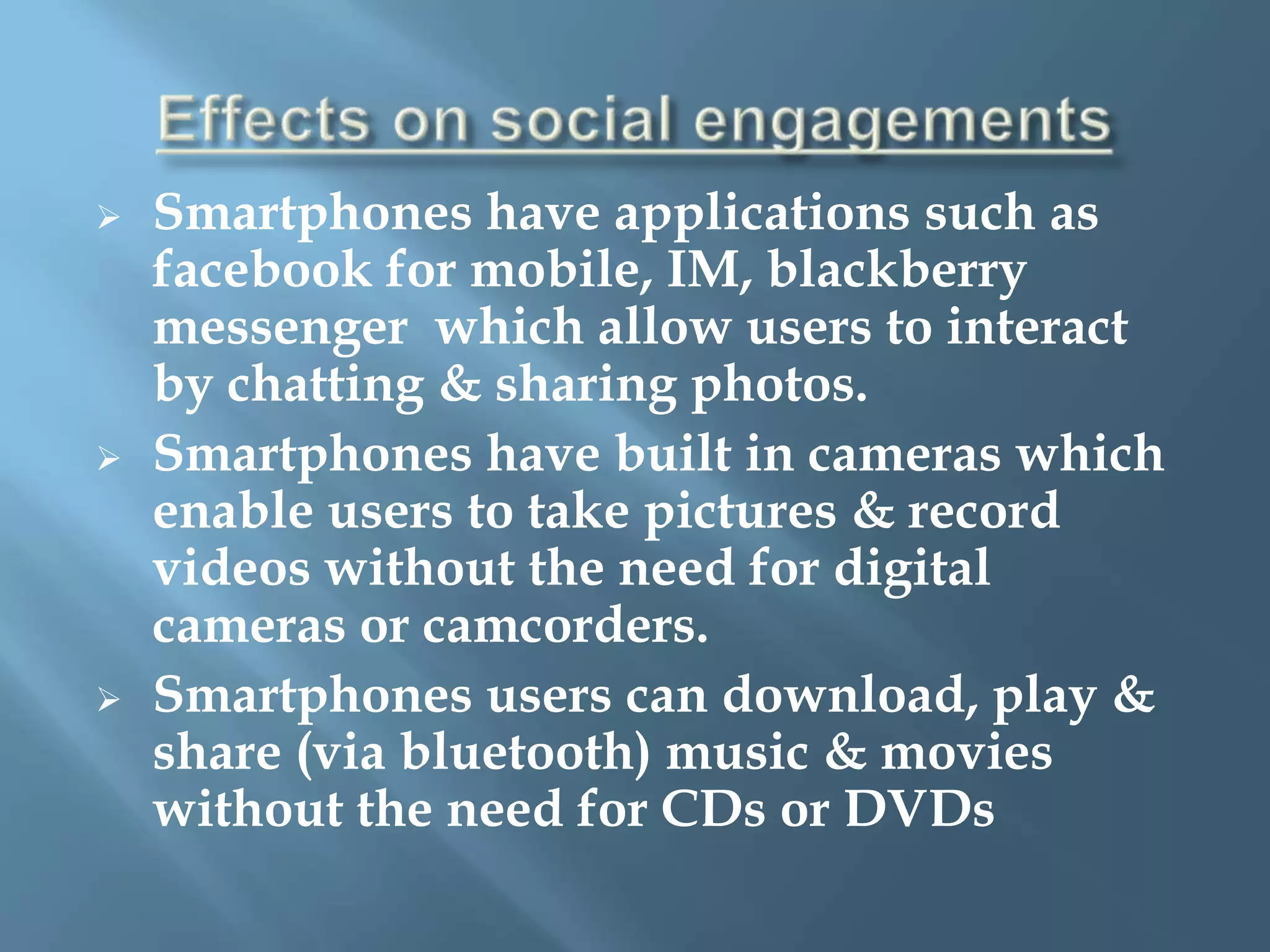 Positive effects of smartphones | PPTX