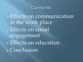 Positive effects of smartphones | PPT