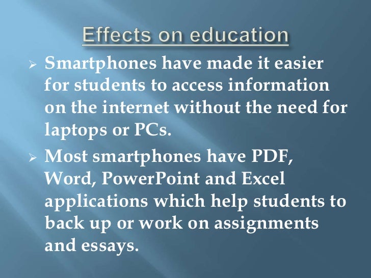 Positive effects of smartphones