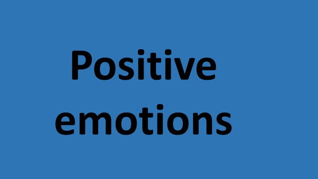 Positive emotions | PPT