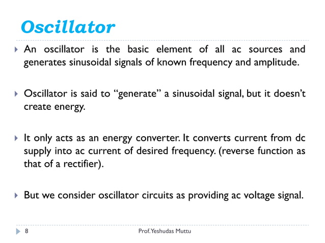 Positive feedback: Oscillators | PDF