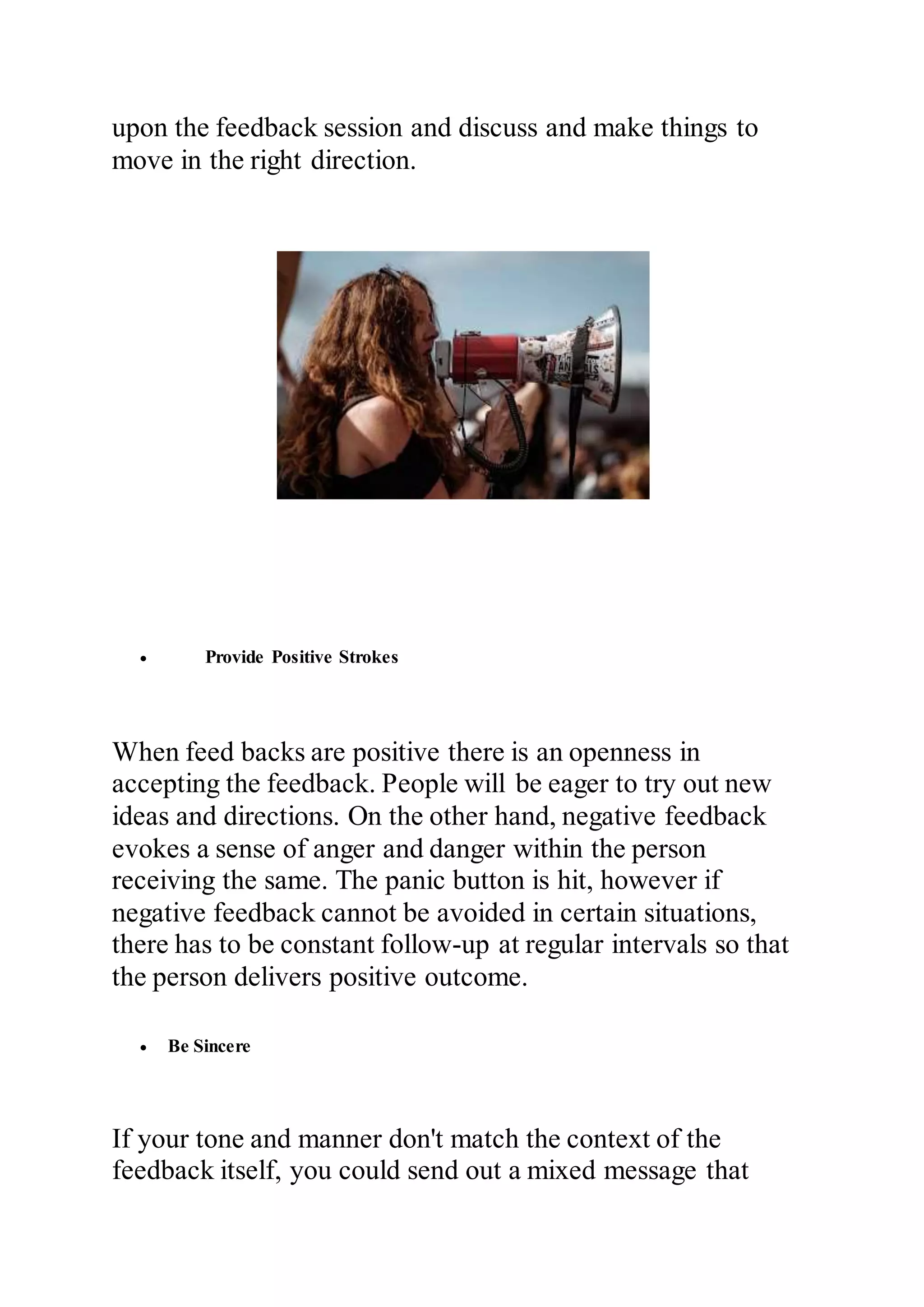 Positive feedback @ workplace | DOCX