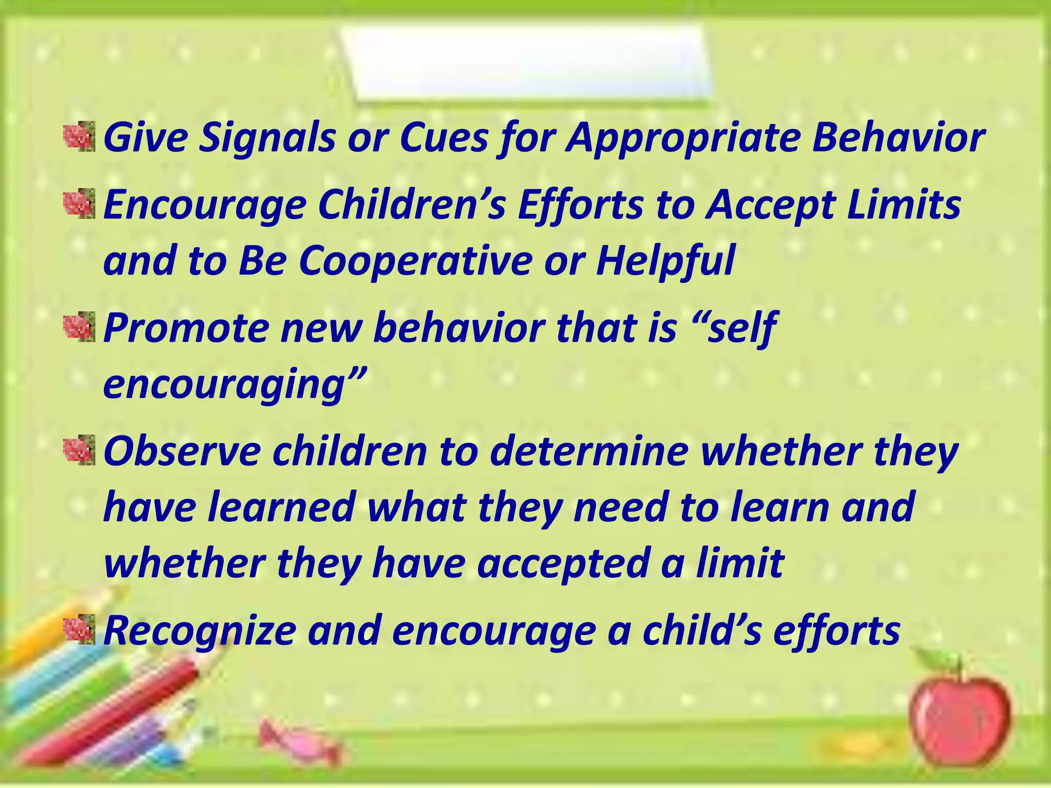 Positive guidance and discipline strategies | PPTX