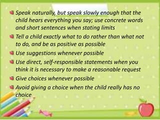 Positive guidance and discipline strategies | PPTX