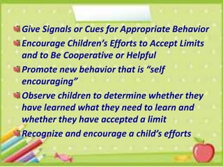 Positive guidance and discipline strategies | PPTX