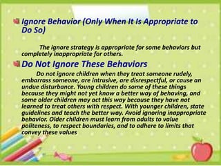 Positive guidance and discipline strategies | PPTX