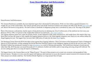 Positive Impact Of Afforestation Essay | PDF