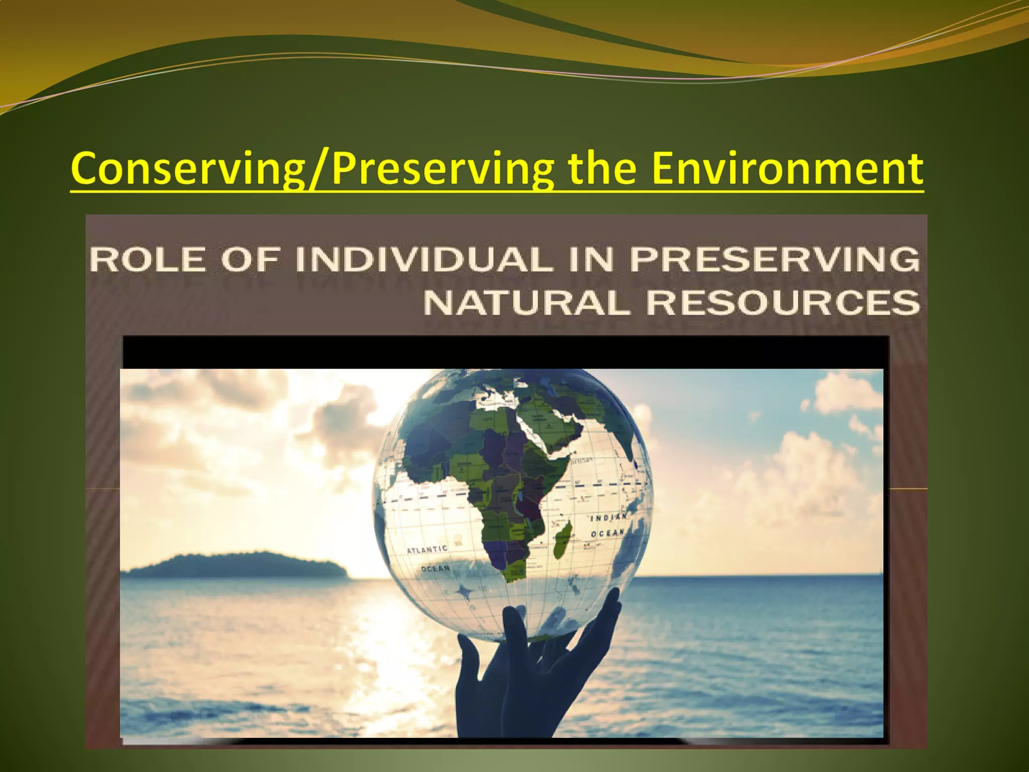 Positive impact of human activities | PPT