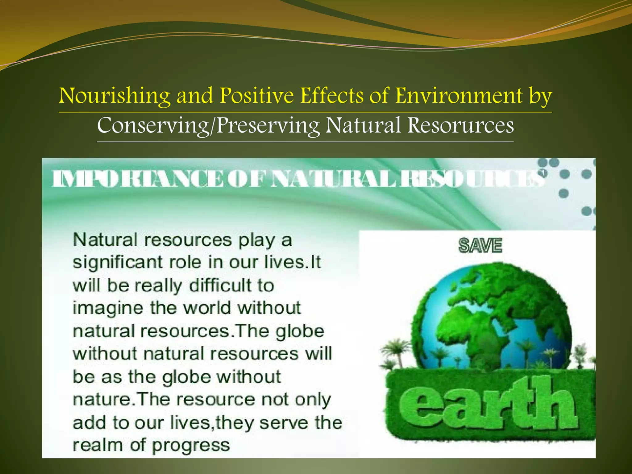 Positive impact of human activities | PPT