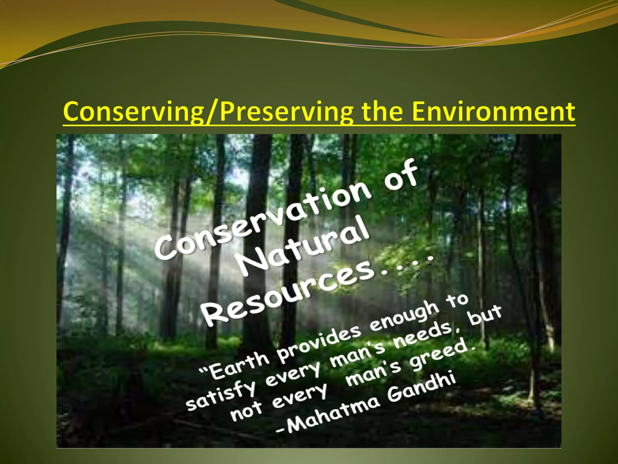 Positive impact of human activities | PPT