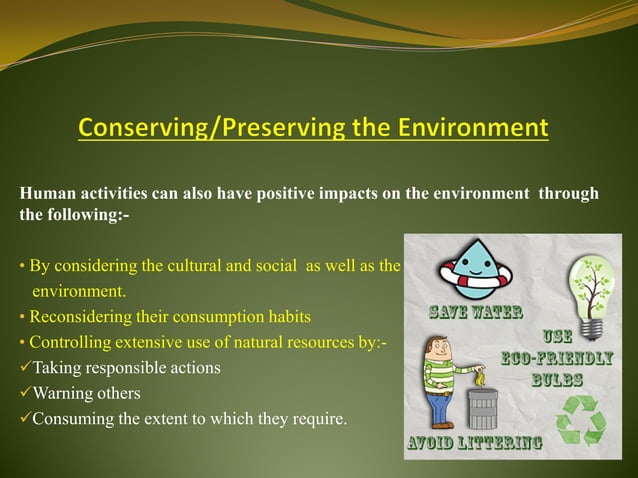 Positive impact of human activities | PDF