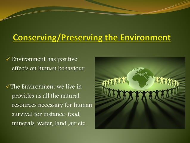 Positive impact of human activities | PDF