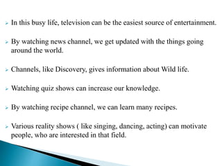 Positive impact of tv on children | PPTX