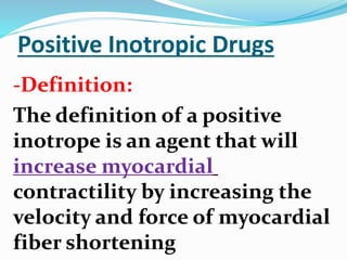 Positive inotropic (ahmed salah) | PPTX | Heart and Cardiovascular ...