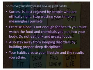 Positive lifestyle for success | PPTX